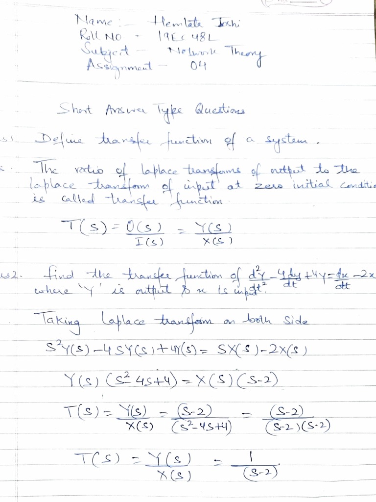 Network Theory Unit 4 Pdf