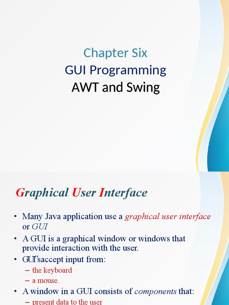 An Introduction To Gui Programming In Java Common Components