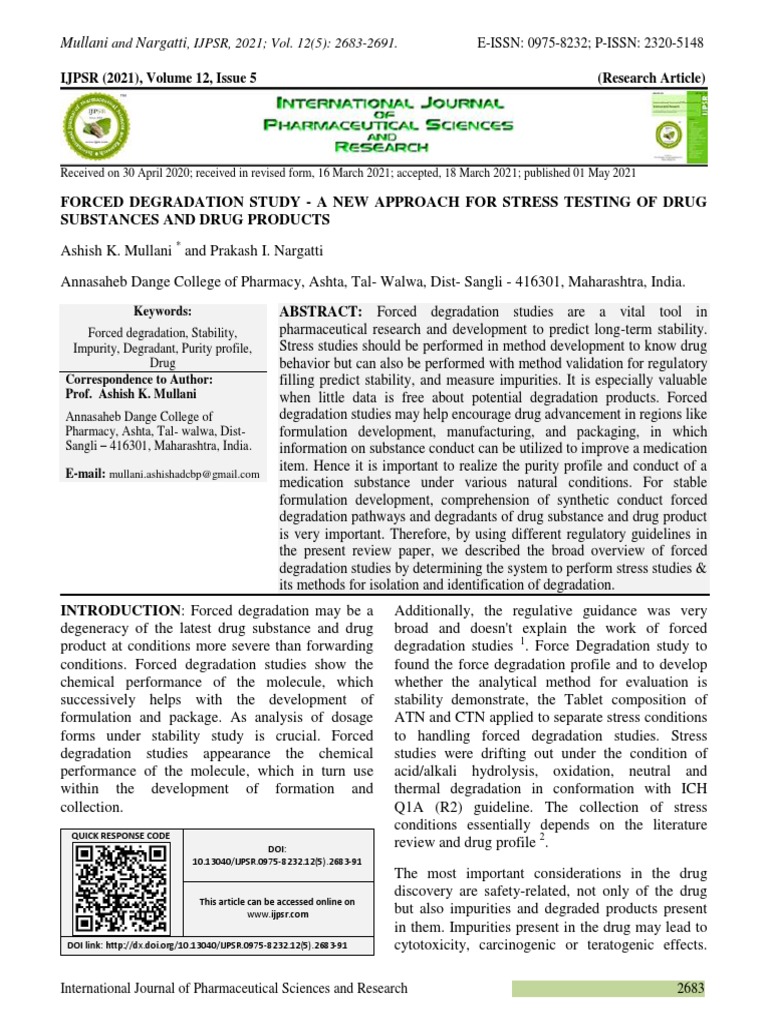 Stress Testing - Forced Degradation | PDF | Chromatography | High ...