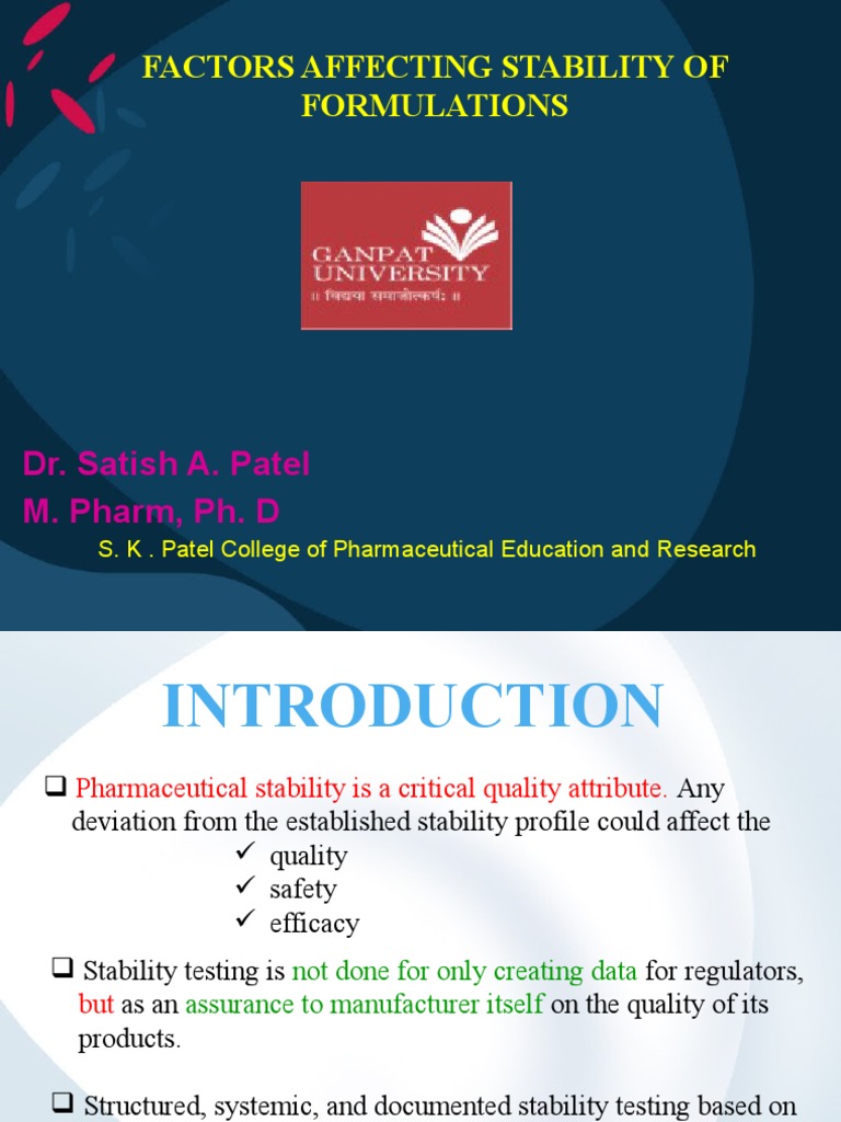 Factors Influencing Drug Stability | PDF | Freeze Drying ...