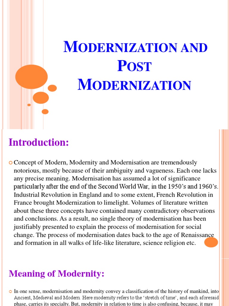 Modernization and Post - Modernization | PDF | Postmodernism ...