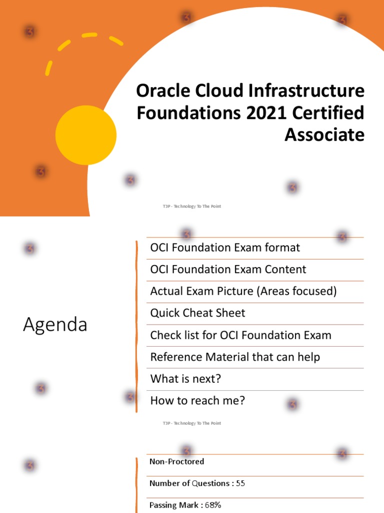 Oracle Cloud Infrastructure Foundations 2021 Certified Associate | PDF | Cloud Computing | Databases