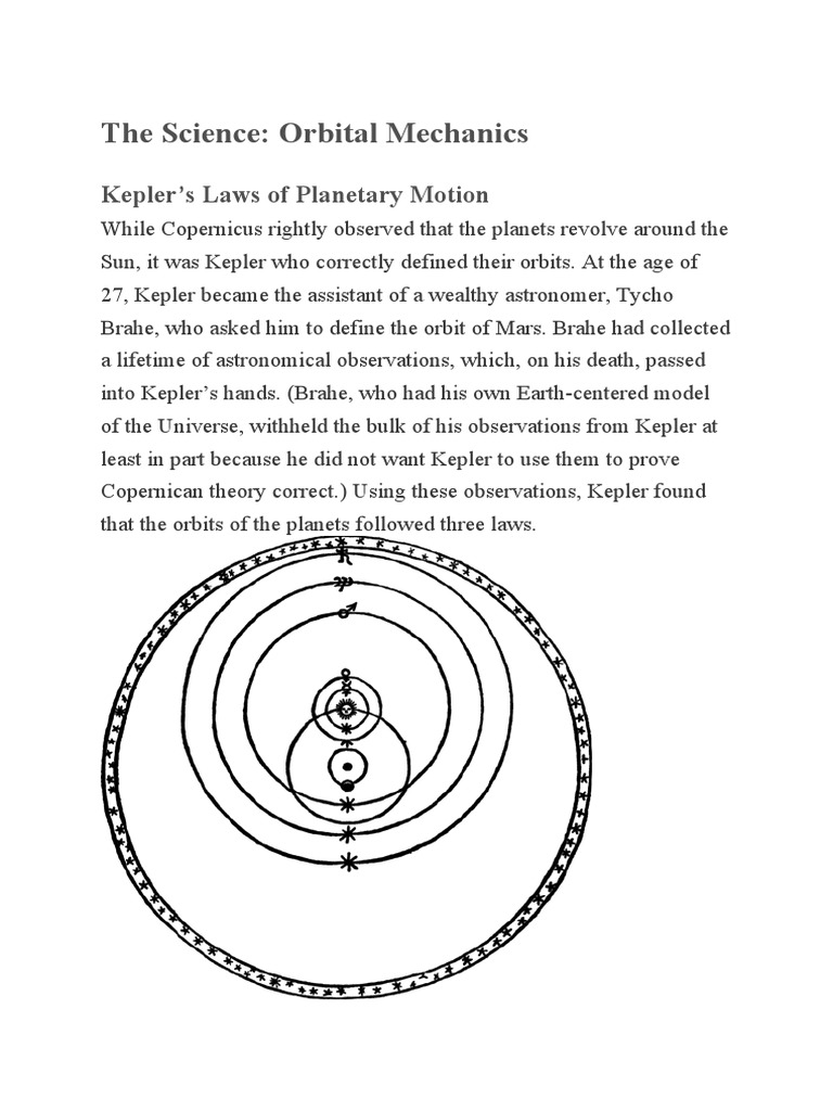 The Science: Orbital Mechanics: Kepler's Laws of Planetary Motion | PDF ...