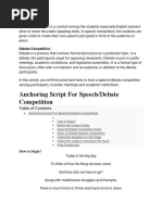 50 One Minute Speech Topics For Kids | PDF | Sports & Recreation