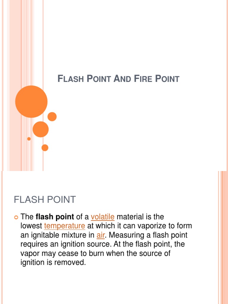 Flash Point and Fire Point | PDF | Fires | Chemistry