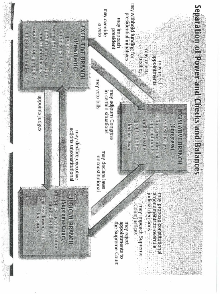 Separation of Powers and Checks and Balances Chart | PDF