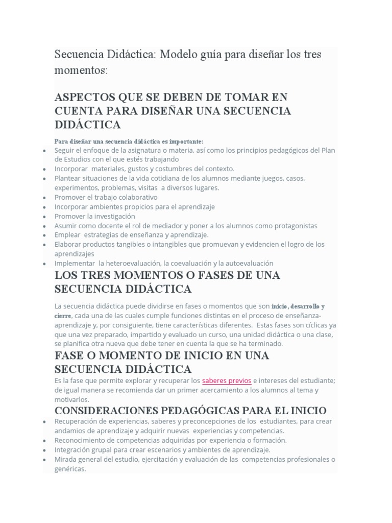 Estructura de una Secuencia Didáctica | PDF | Evaluación | Aprendizaje