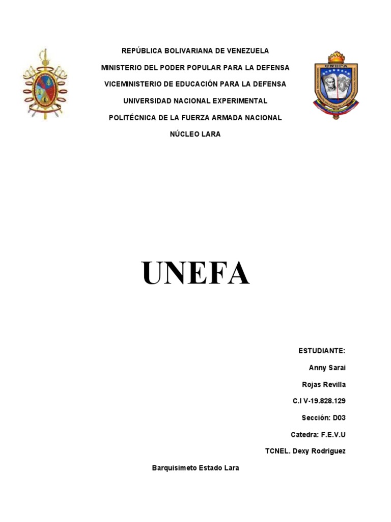 Que Es La Unefa | PDF