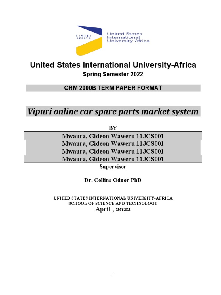 GRM 2000B Term Paper Format | PDF | Information And Communications ...