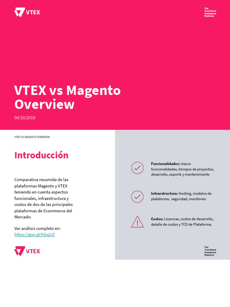 VTEX Vs Magento Overview | PDF | Software | Computación en la nube