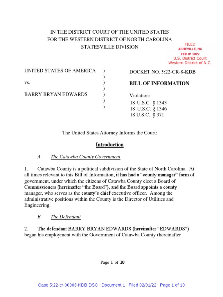 Barry Edwards Charges, Allegations | PDF | Asset Forfeiture | Mail And ...