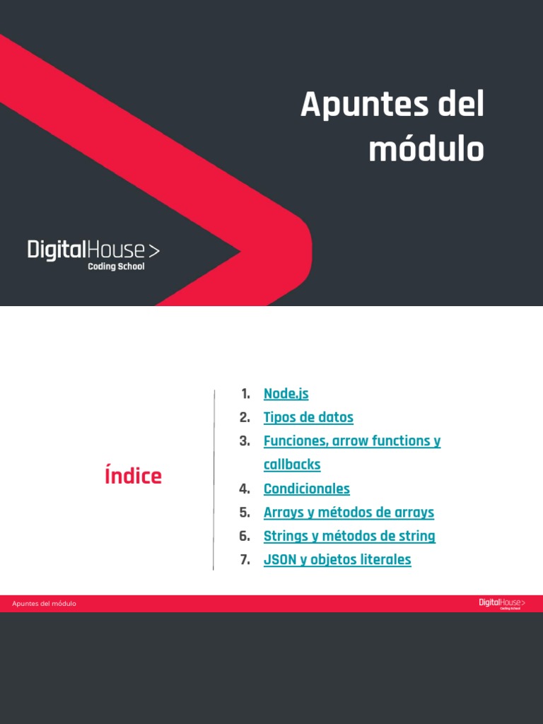 Resumen Completo Modulo JS | Download Free PDF | Json | Estructura de datos de matriz