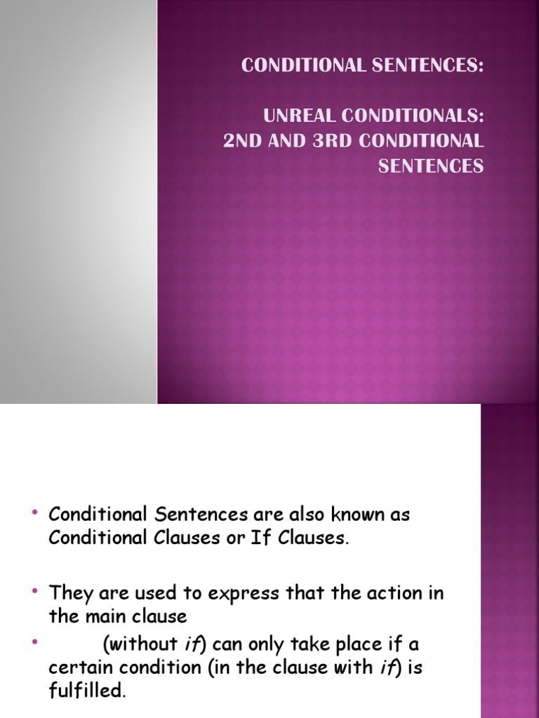 UNREAL Conditionals Unit 6 | PDF | Syntax | Linguistic Morphology