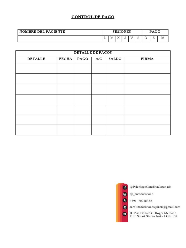 Control de Pagos | PDF