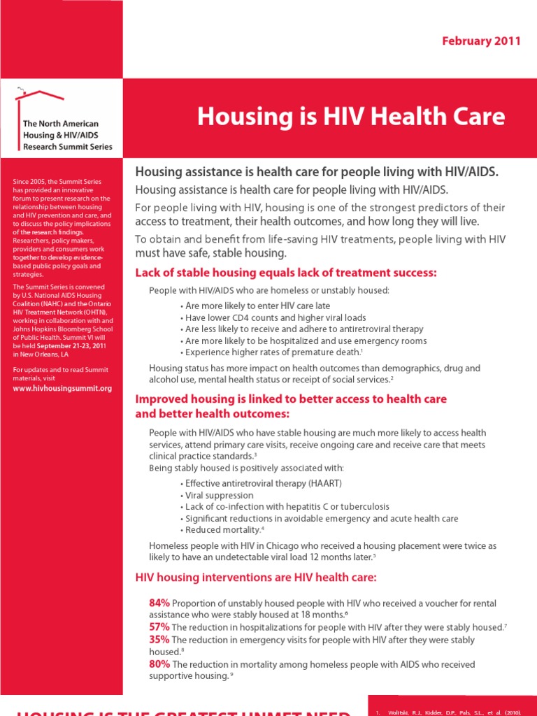 Housing is HIV Health Care | Hiv/Aids | Management Of Hiv/Aids