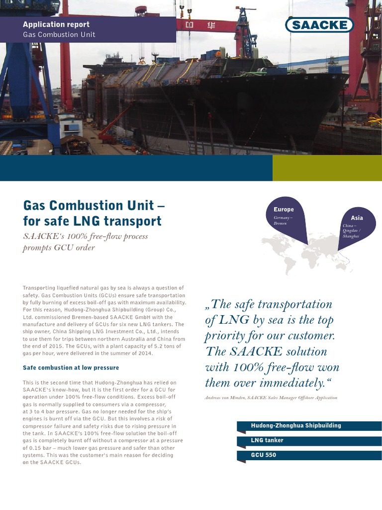 Gas Combustion Units Safe LNG Transport | PDF | Liquefied Natural Gas ...