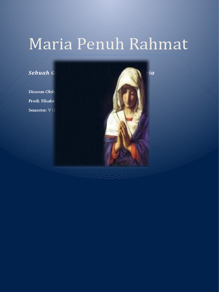 Maria: Penuh Rahmat dan Ketaatan | PDF | Pengembangan Diri | Agama ...