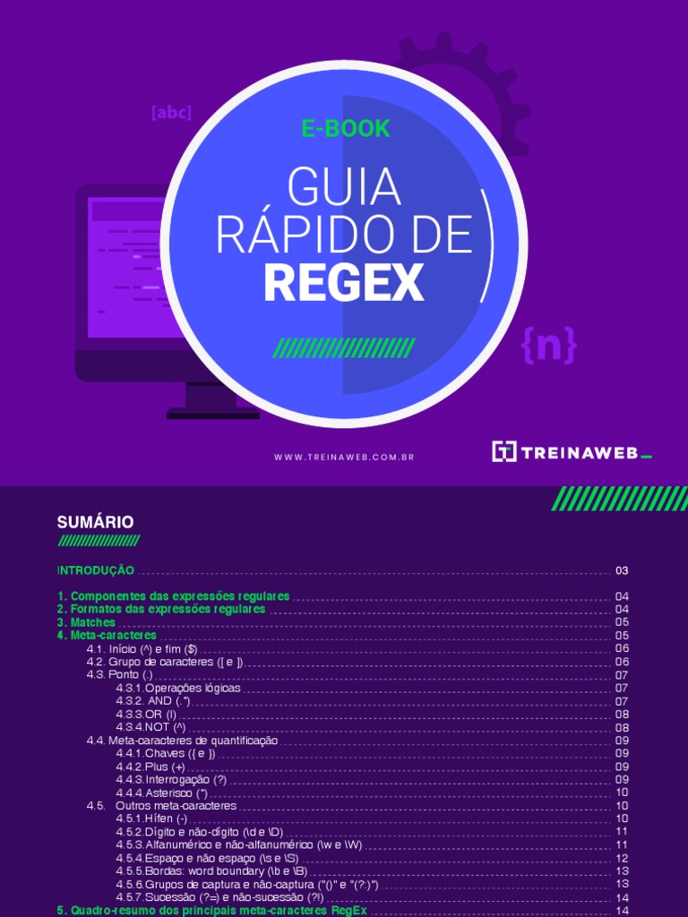 Guia Completo Regex | PDF | Expressão regular (Ciência da Computação ...
