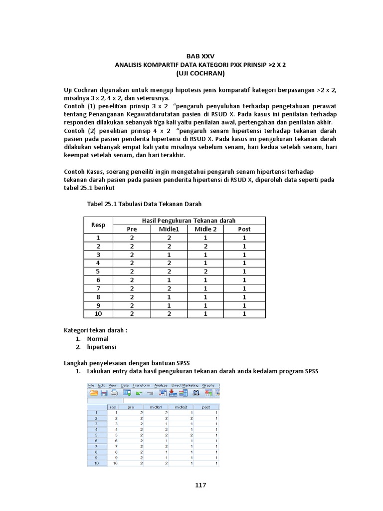 25 Analisis Kompartif Data Kategori PXK Lebih 2 X 2 (Uji Cochran) | PDF