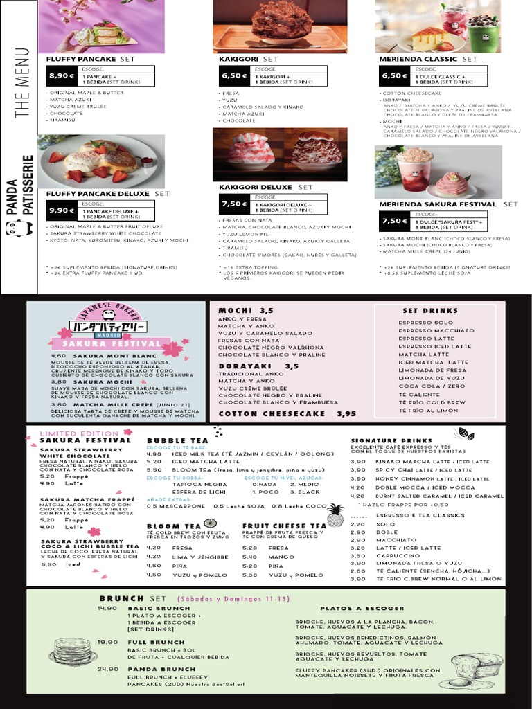Carta Panda Patisserie Mayo 2021 | PDF