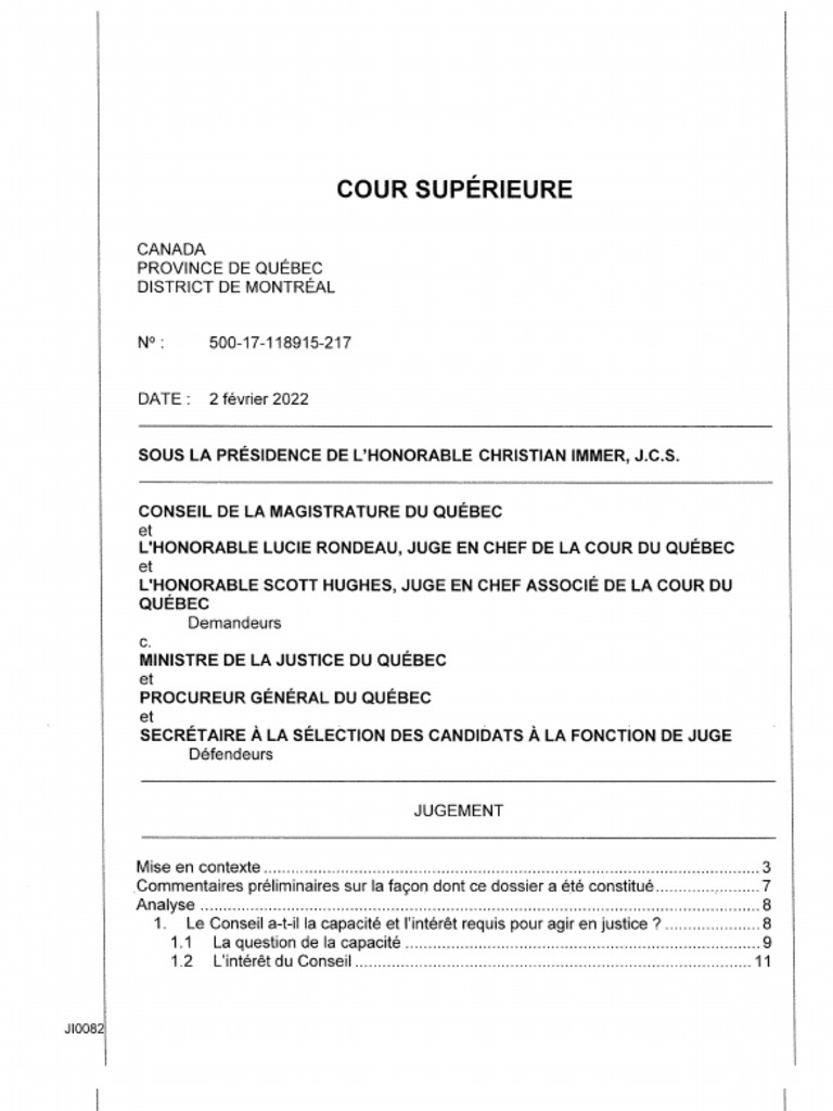 Court Ruling On Bilingual Judges in Quebec | PDF