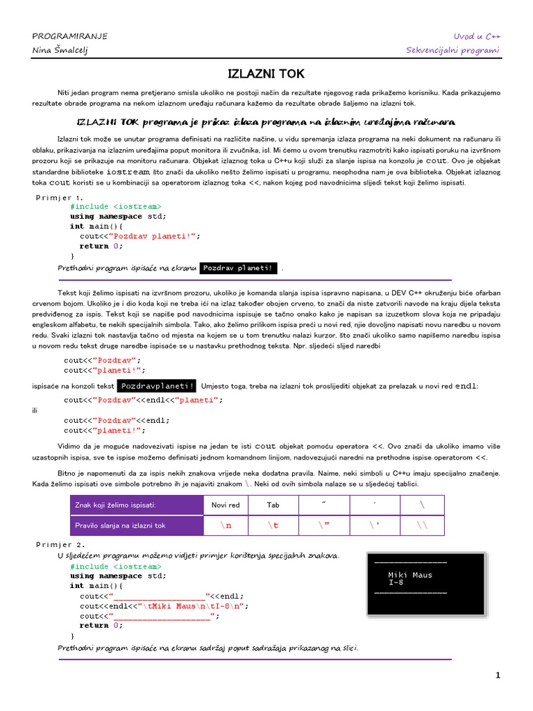 08-UI Tok I Varijable | PDF