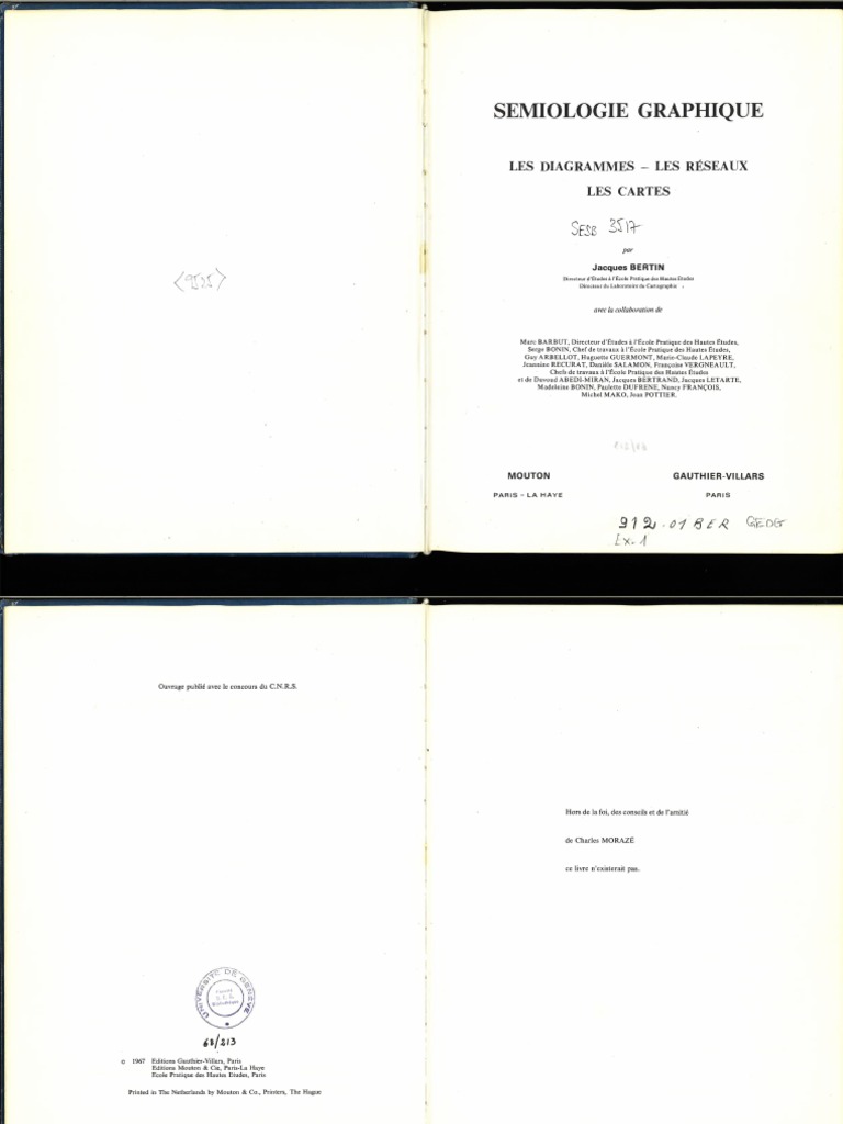 Jacques Bertin - Sémiologie Graphique (1967) | PDF