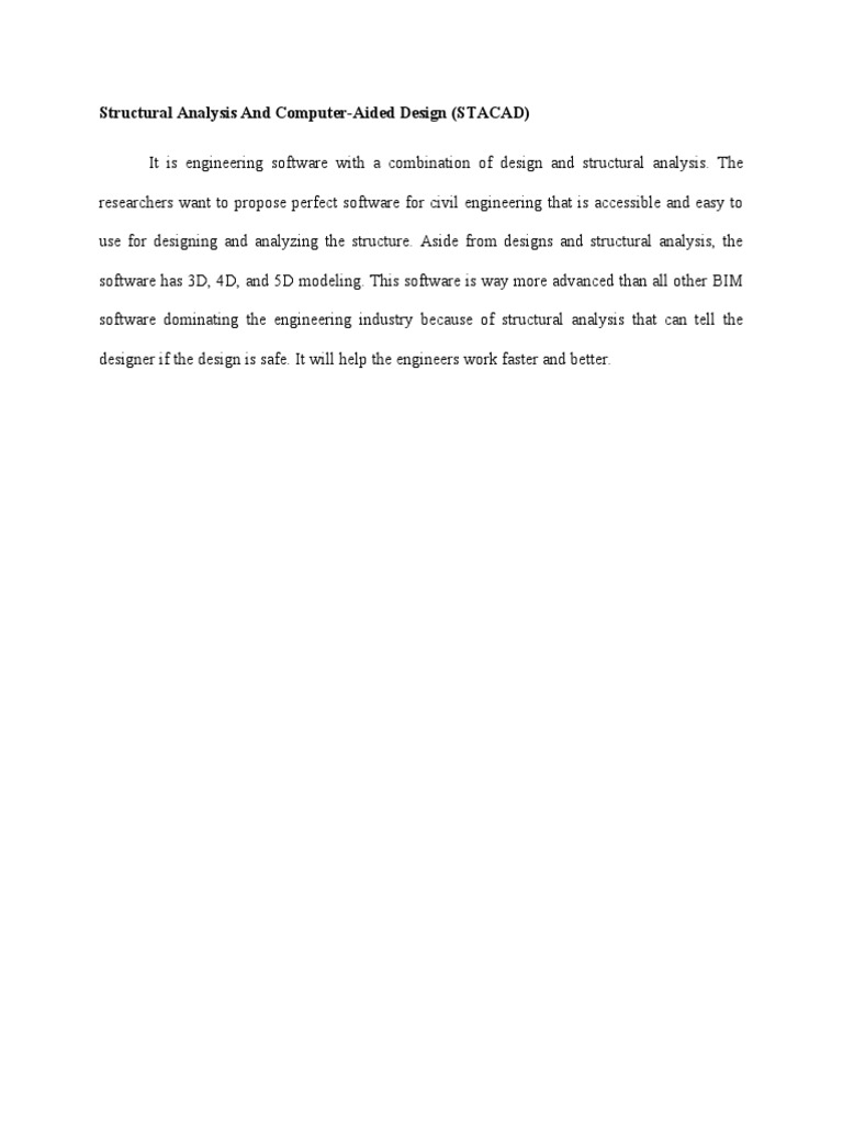 Structural Analysis and Computer-Aided Design (STACAD) | PDF