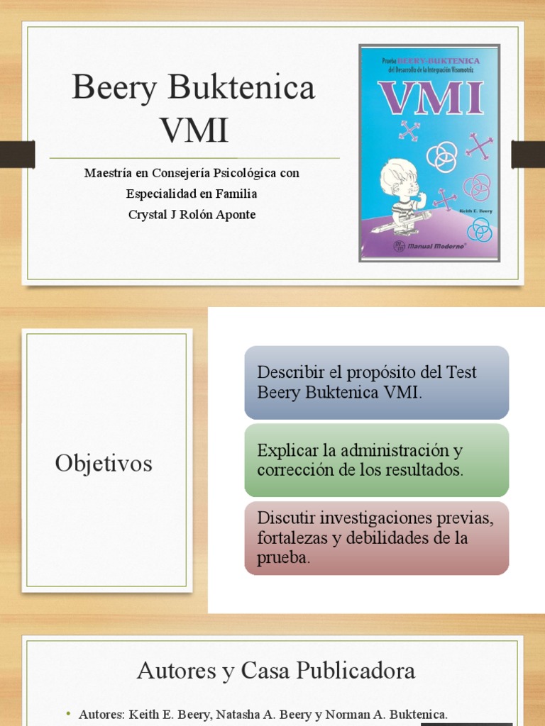 Beery Buktenica VMI | PDF | Validez (Estadísticas) | Percepción