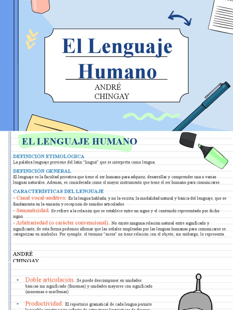 El Lenguaje Humano | PDF | Habla | Lengua española