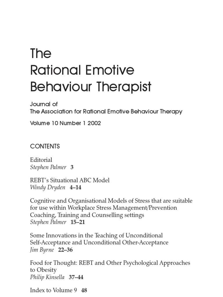 Rebt Jurnal | PDF | Rational Emotive Behavior Therapy | Psychotherapy