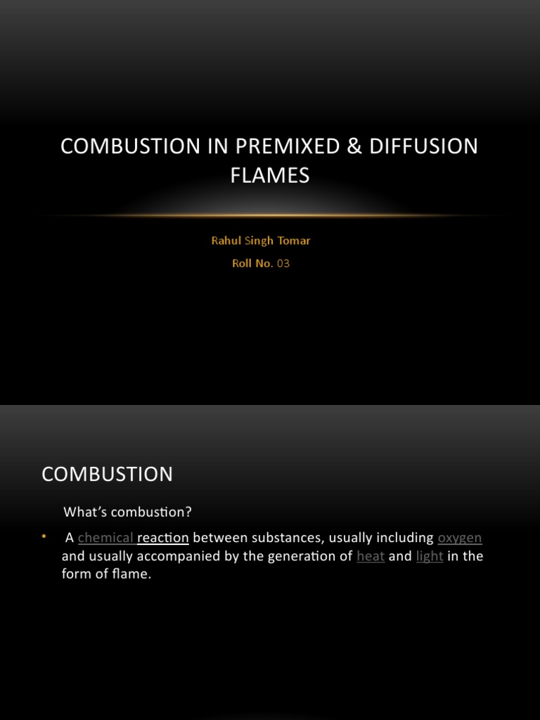 Combustion in Premixed & Diffusion Flames | PDF | Combustion ...