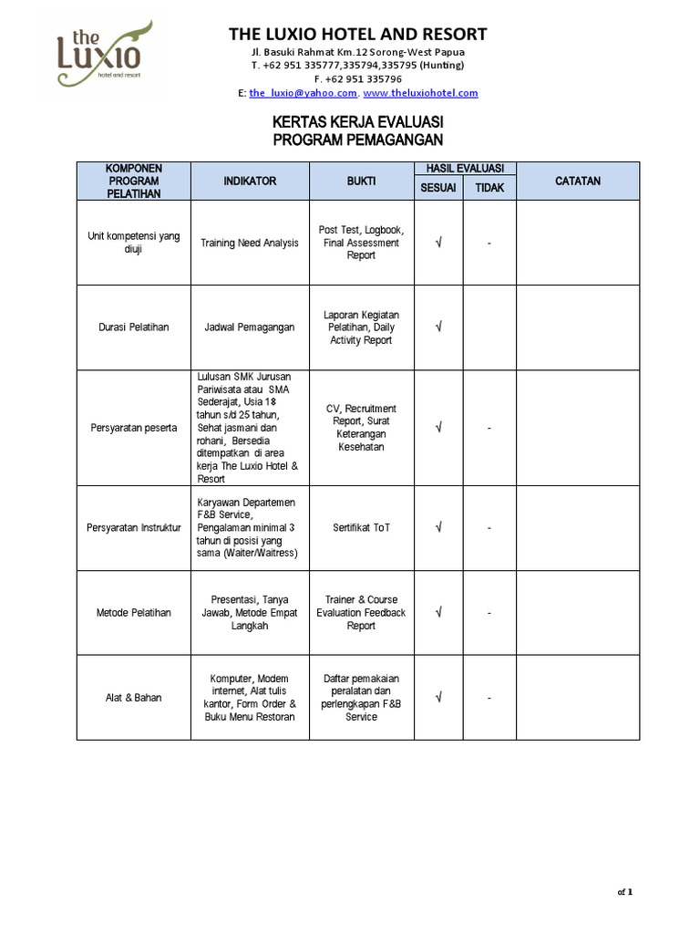 13.kertas Kerja Evaluasi | PDF