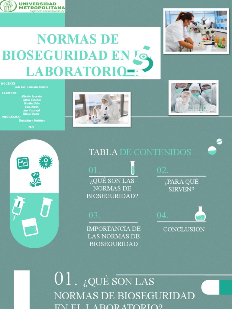 Normas de Bioseguridad en El Laboratorio | PDF | Laboratorios | Ciencias de la Salud