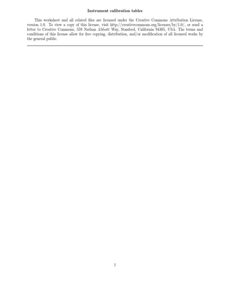 Calibration Tables | PDF | Analog To Digital Converter | Spreadsheet