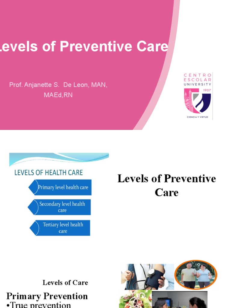 Levels of Preventive Care | PDF