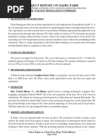 Dairy Farm Project Report | PDF | Dairy | Milk