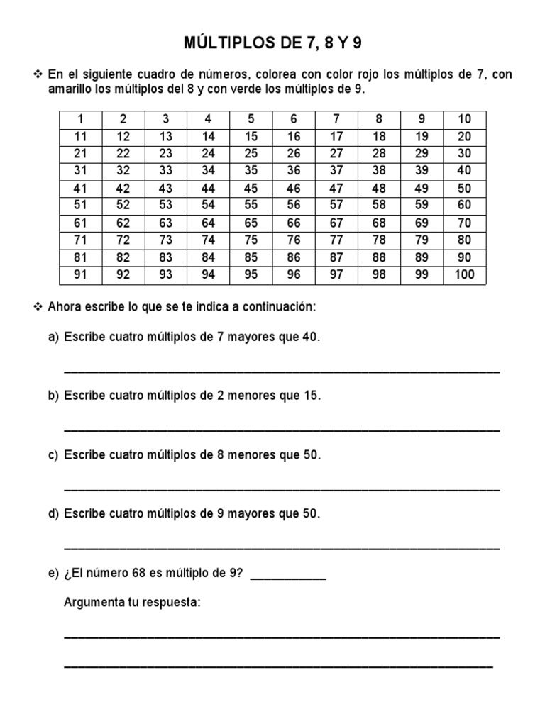 Múltiplos de 7 | PDF