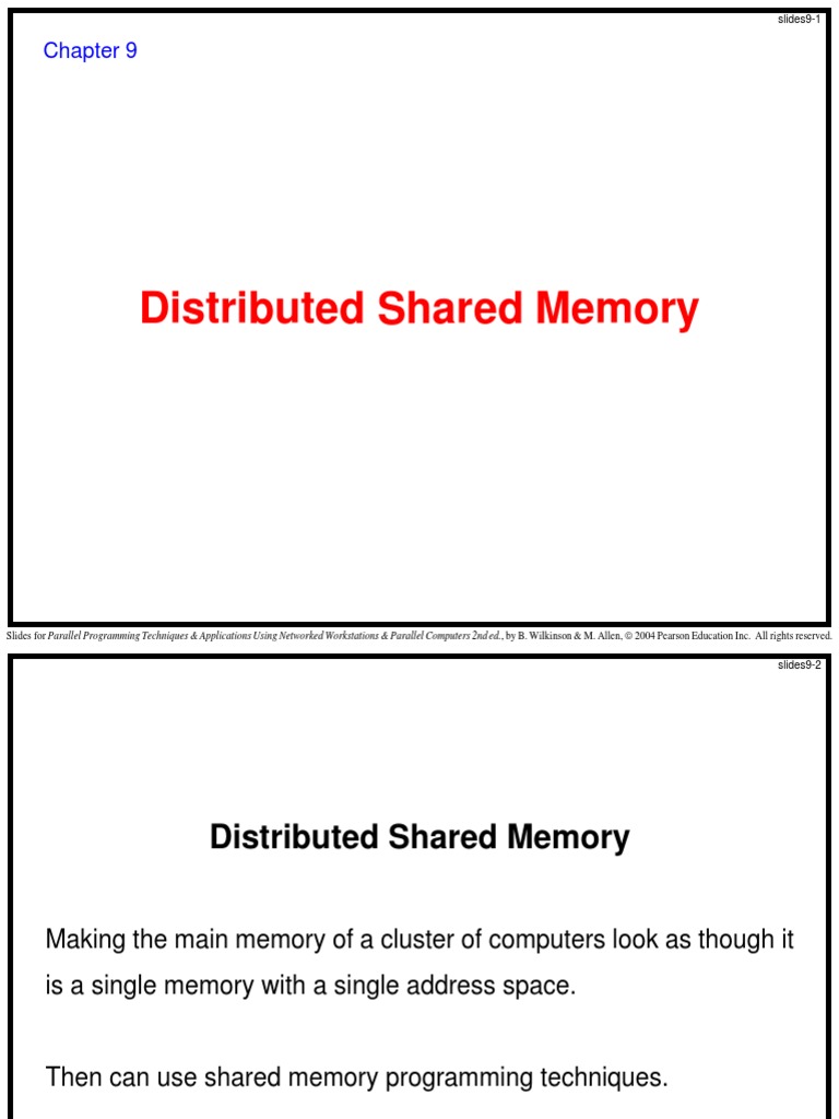 Distributed Shared Memory | PDF | Parallel Computing | Computer Cluster
