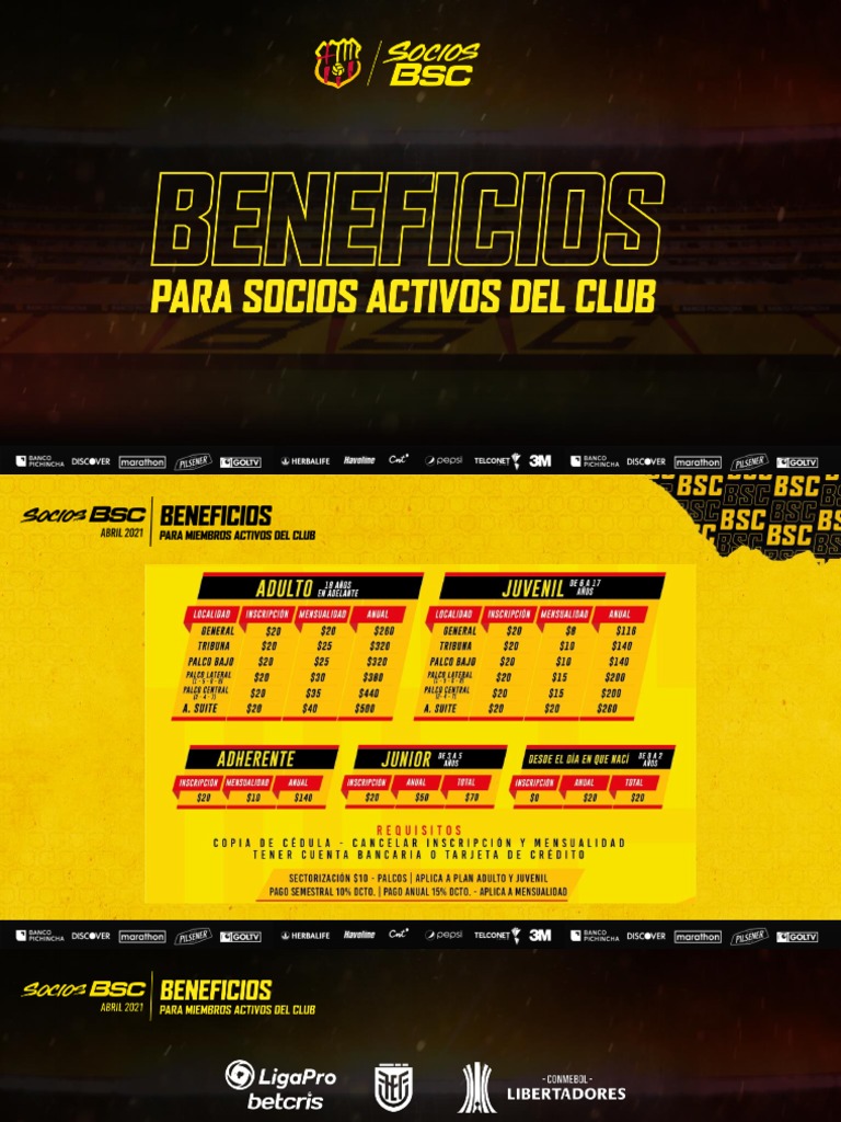 Beneficios Socios Activos Del Club | PDF