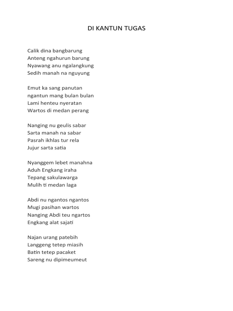 Lirik Lagu POP Sunda | PDF