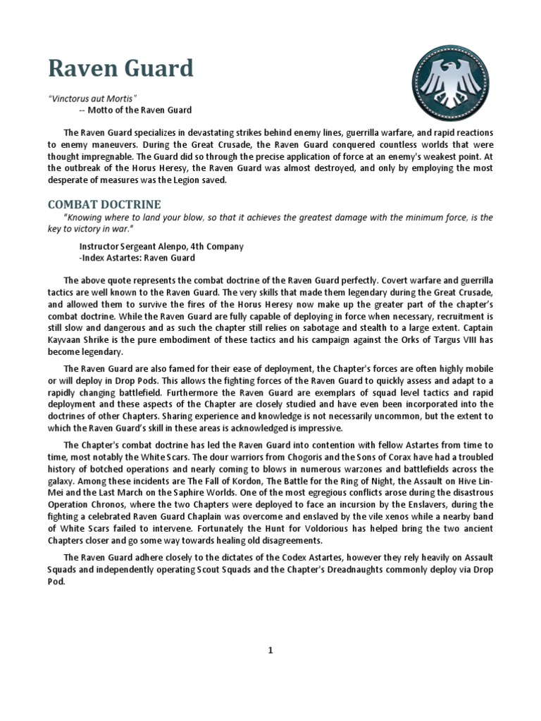 Raven Guard | PDF | Military Science | Military