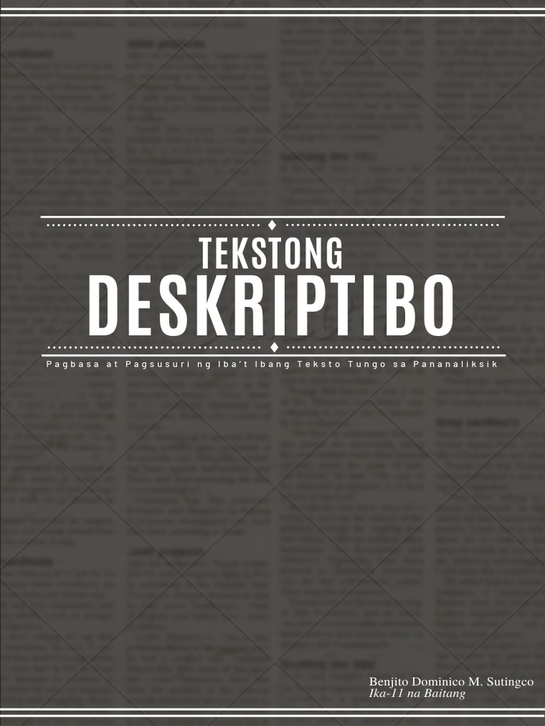 Tekstong Deskriptibo | PDF