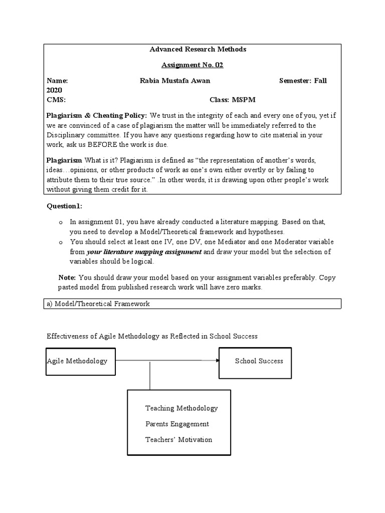 Advanced Research Methods - Assignment 2 Done | PDF