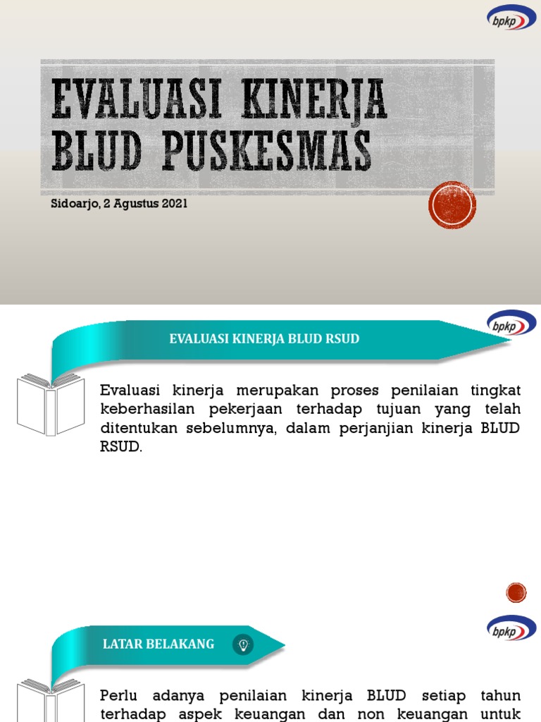 Evaluasi Kinerja BLUD Puskesmas | PDF