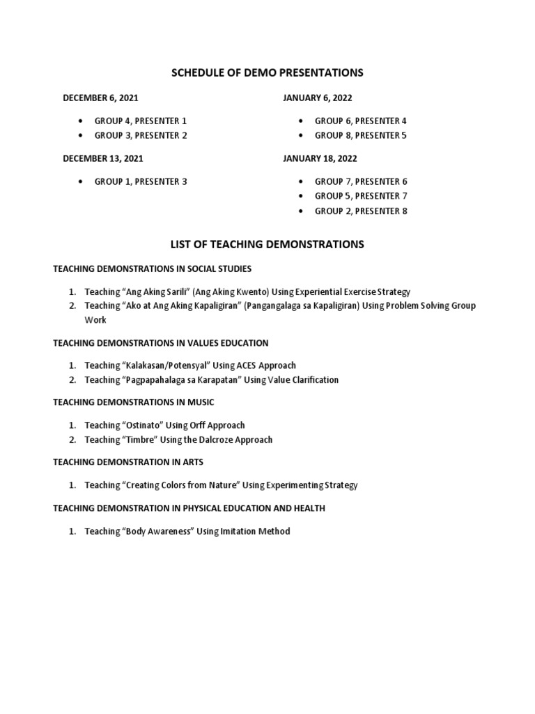Compilation of Lesson Plan in 2P ECED03 | PDF