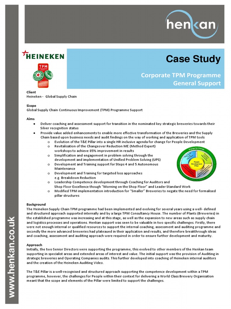 Case Study TPM Prog Heineken V 1.1 CK | PDF | Audit | Supply Chain
