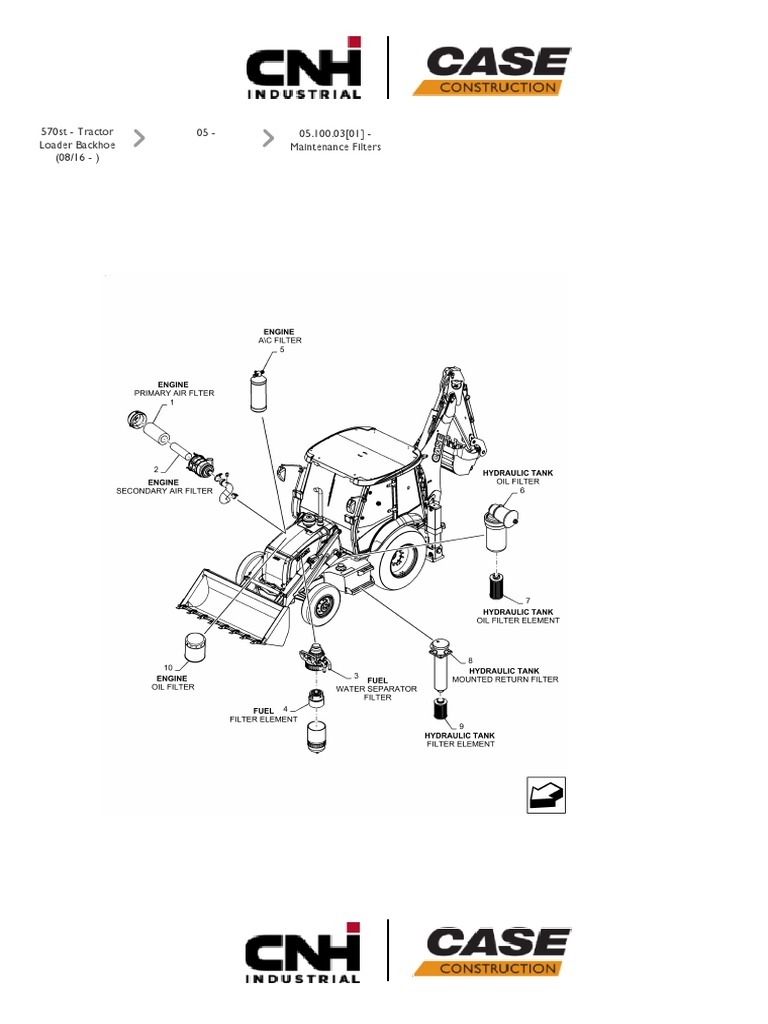 Case 570ST Backhoe Loader Parts List | PDF | Technology & Engineering