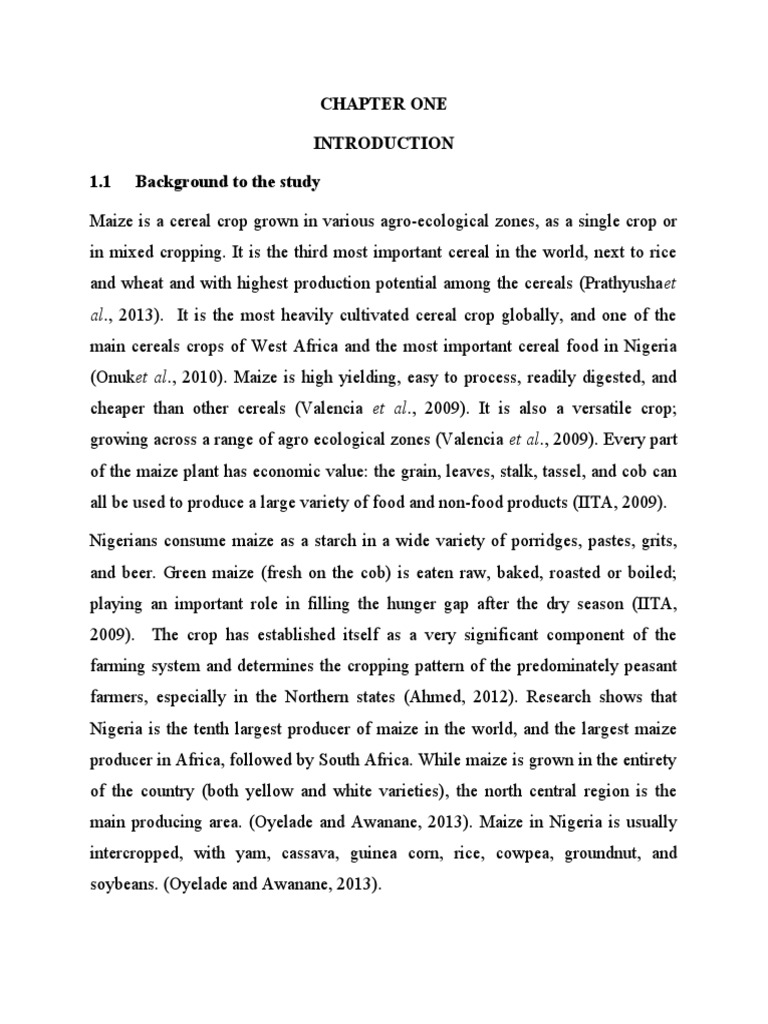 Project On Maize Production (Cem) | PDF | Maize | Agriculture