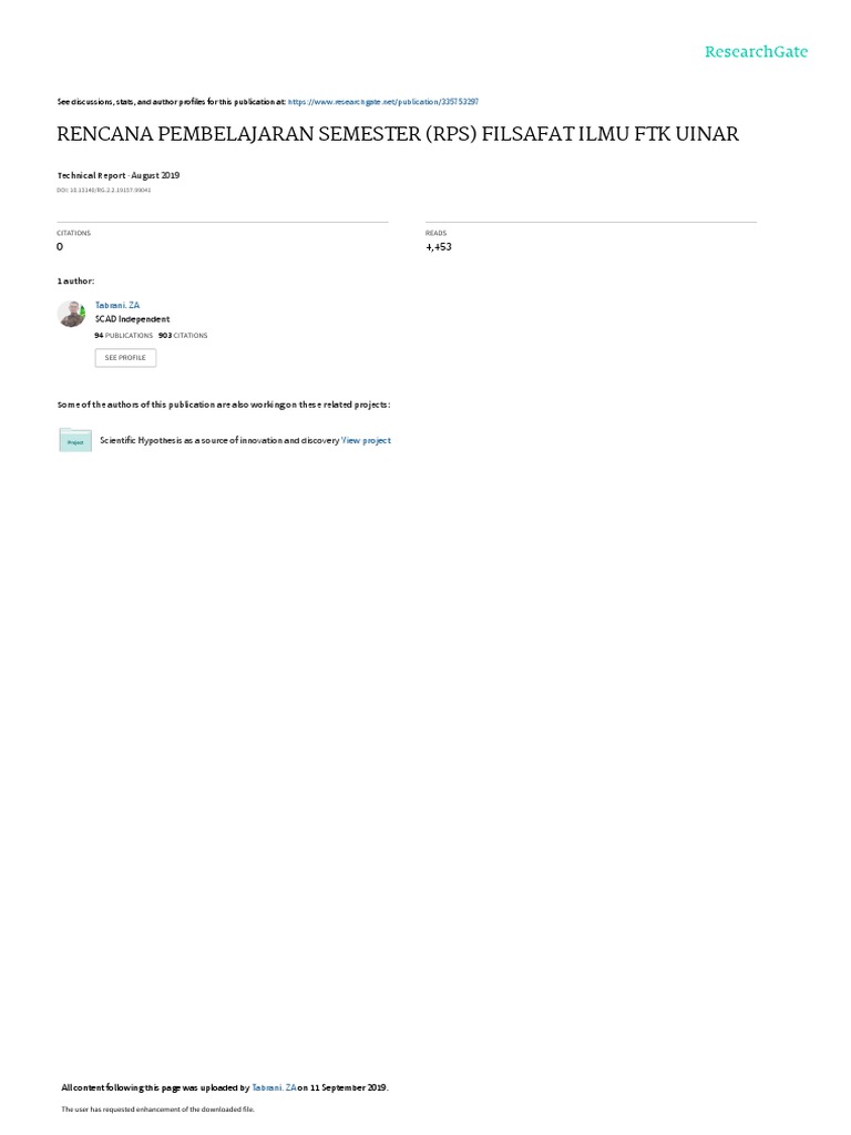 RPSFILSAFATILMUFTKUINAR | PDF | Sains & Matematika